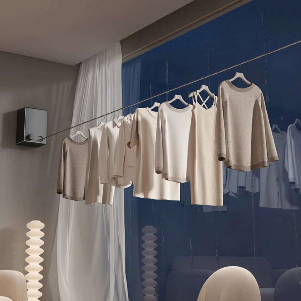 Retractable Clothesline – No-Drill, Space-Saving Drying – Istahly