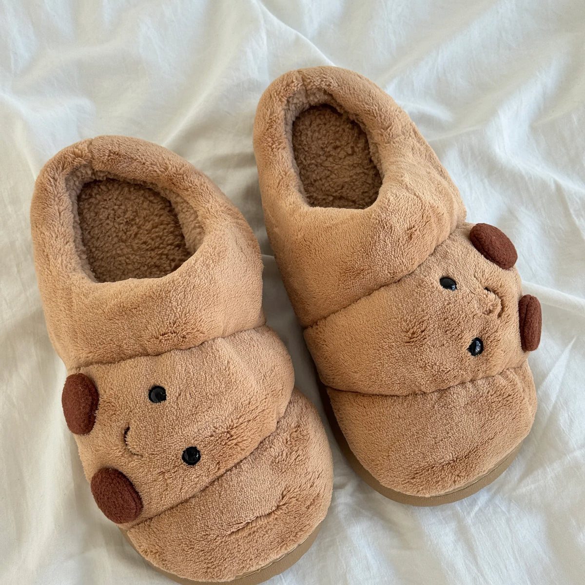 Croissant Jellycat Slippers – Soft, Fuzzy & Ultra Cozy – Istahly